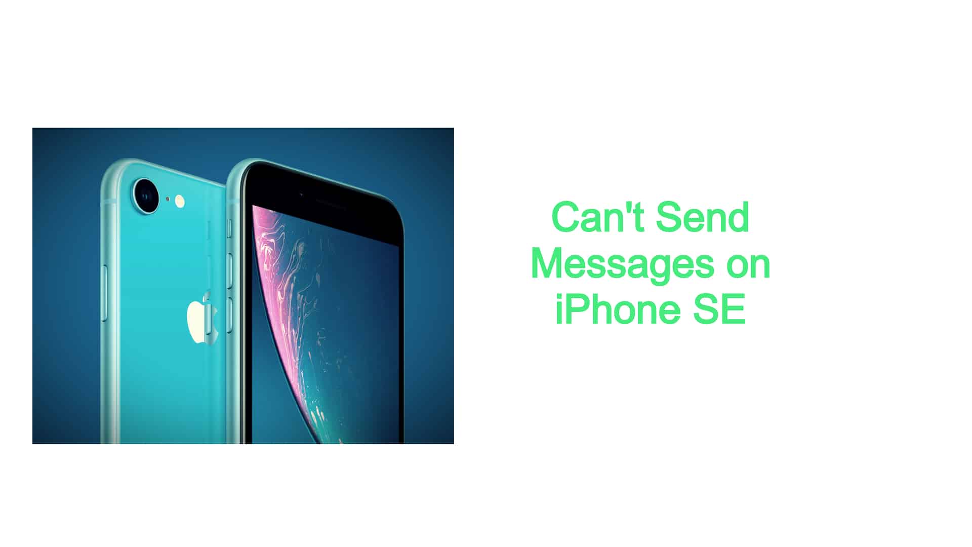 Can t Send Messages On IPhone SE