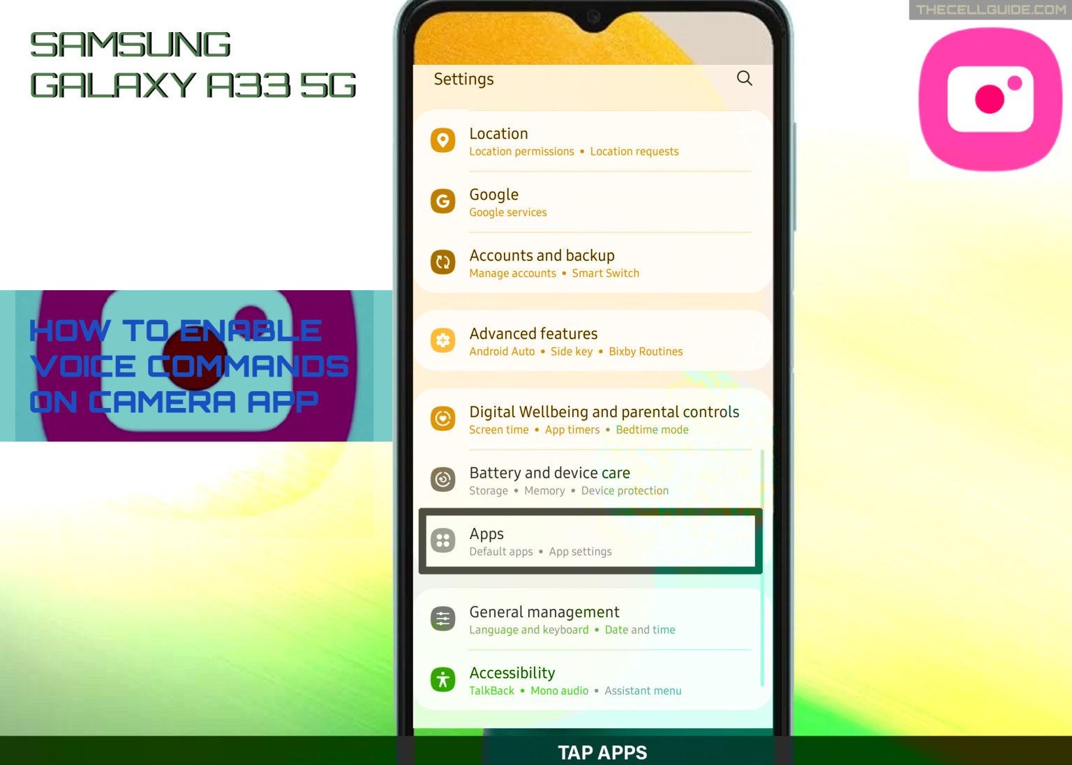 How To Enable Voice Commands On Samsung Galaxy A33 Camera App how-to-enable-voice-commands-on-samsung-galaxy-a33-camera-app