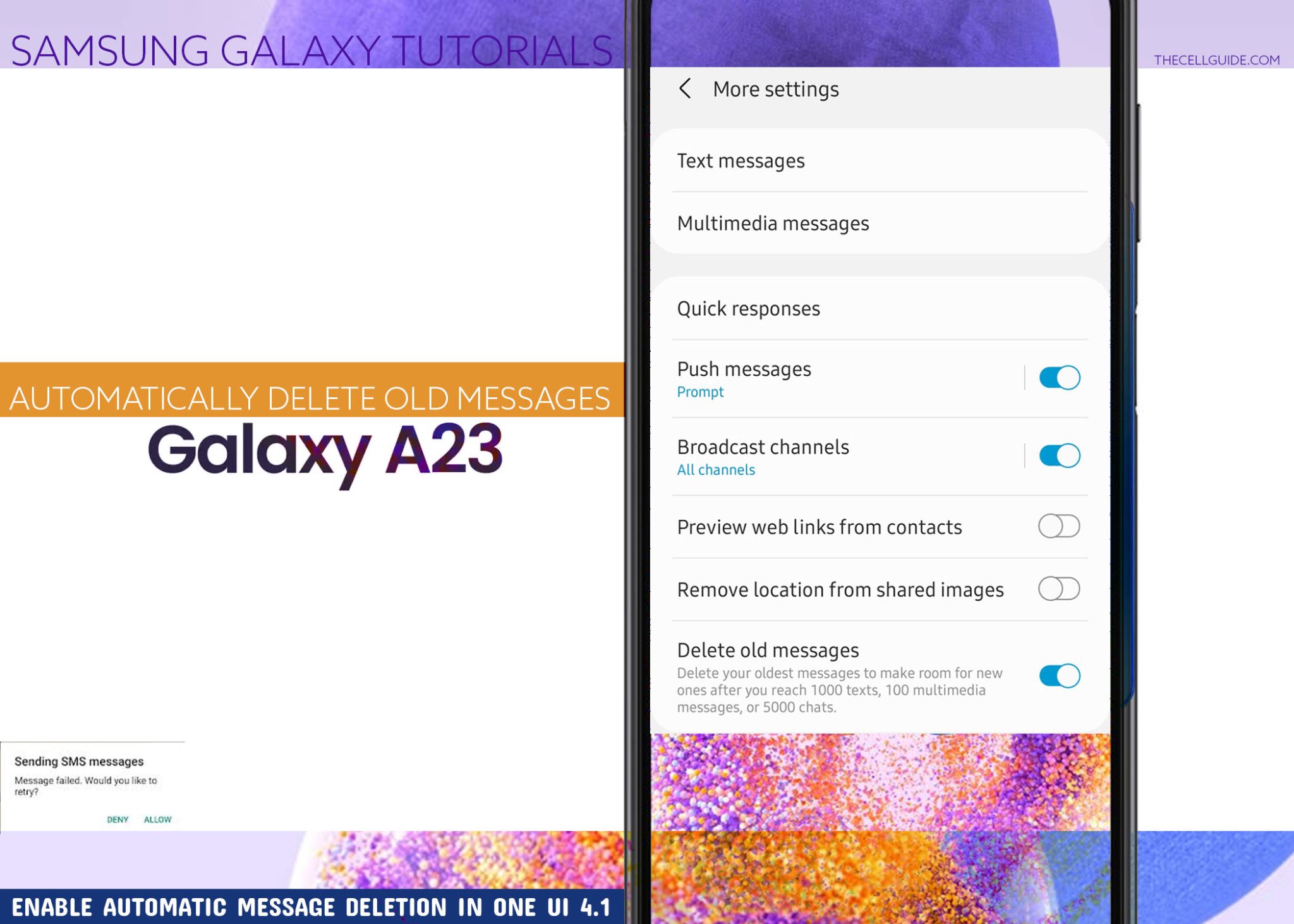 How To Automatically Delete Old Messages On Galaxy A23 5g