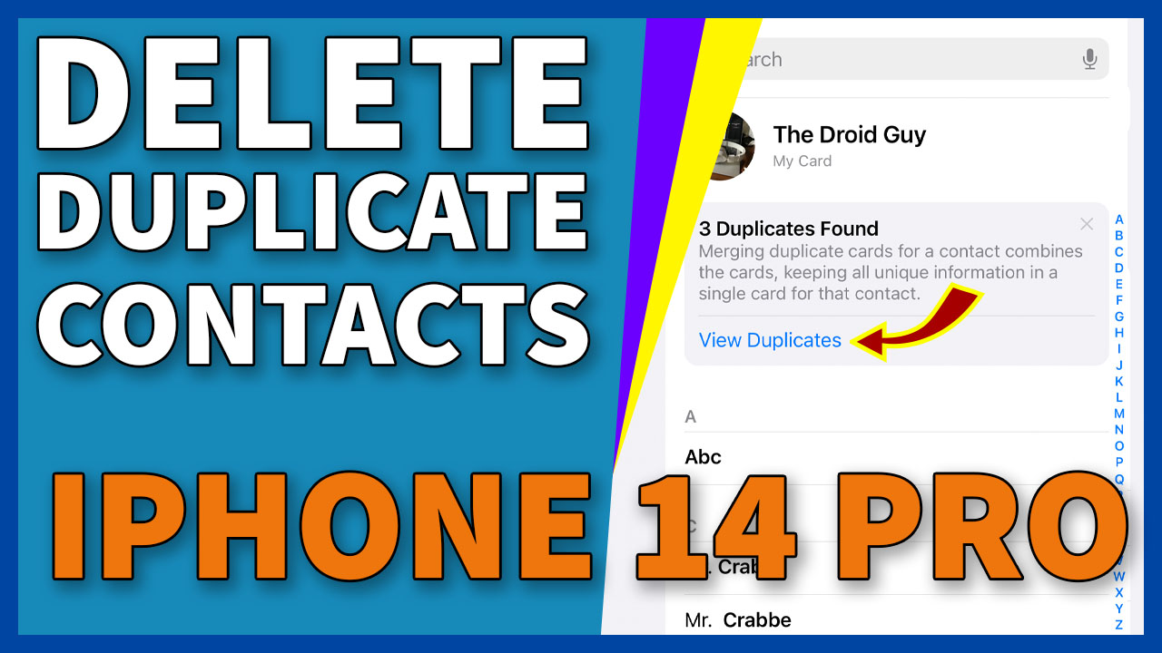 Delete Merge Duplicate Contacts Iphone 14 Pro 16 TheCellGuide